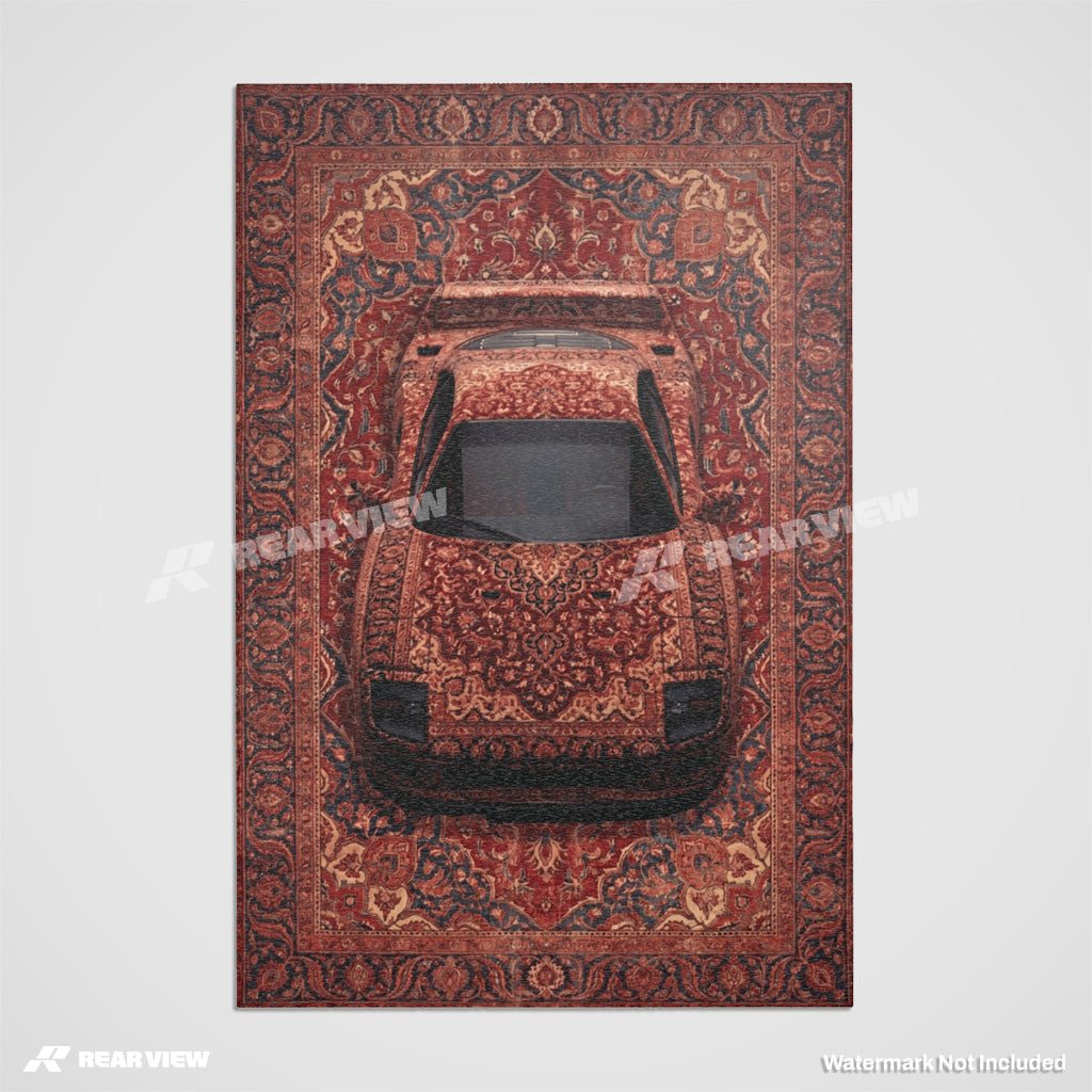 F40 × Heritage Flame - Area Rug – Rear View